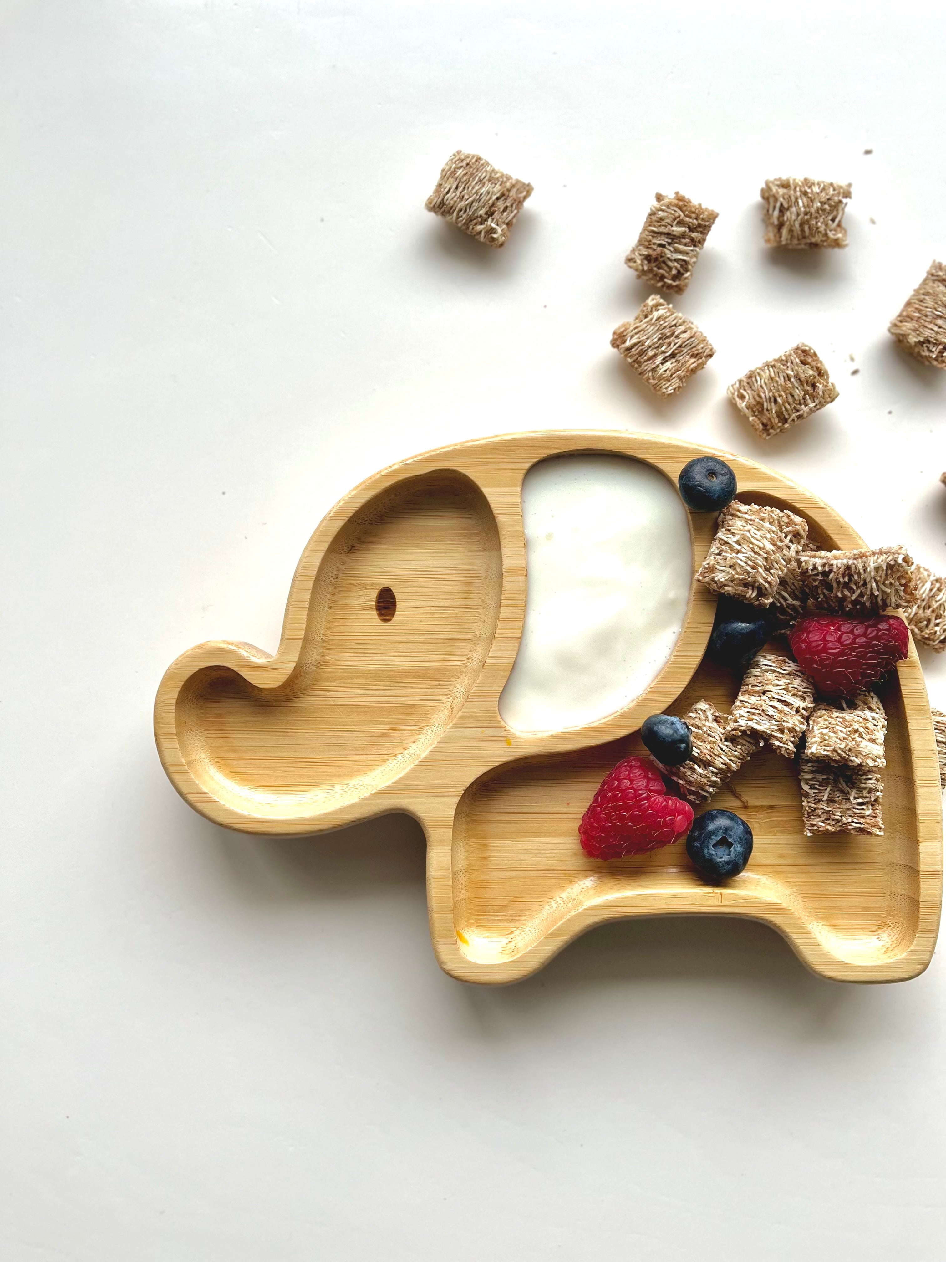 Bamboo Baby Elephant Suction Plate